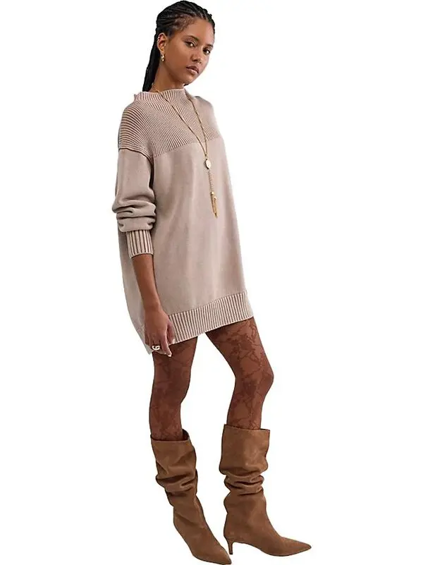 Free People Mountain Range Mini Dress - Fp Stucco