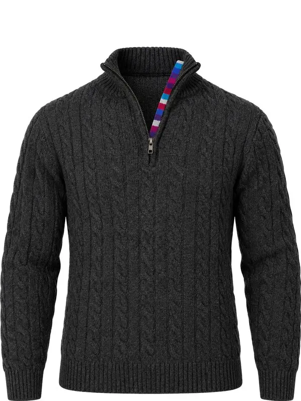 KOY CLOTHING Charcoal Cable Knit - Grey