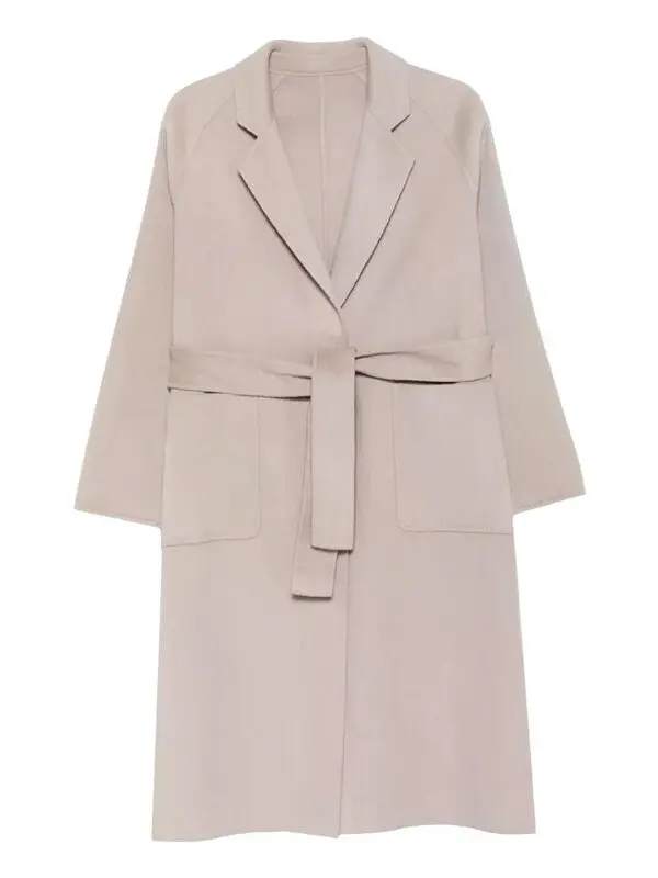 SEA WING Belted Button-cuff Coat - Neutrals