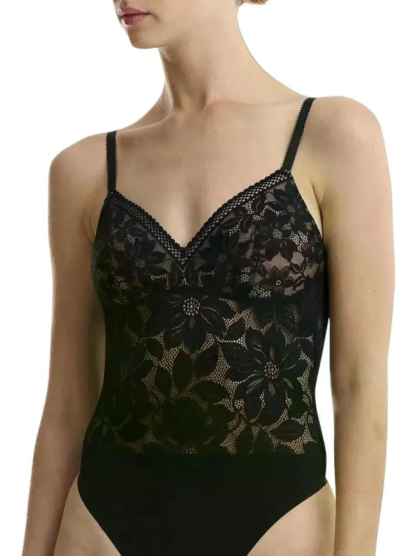 Wolford Floral-lace Bodysuit - Black