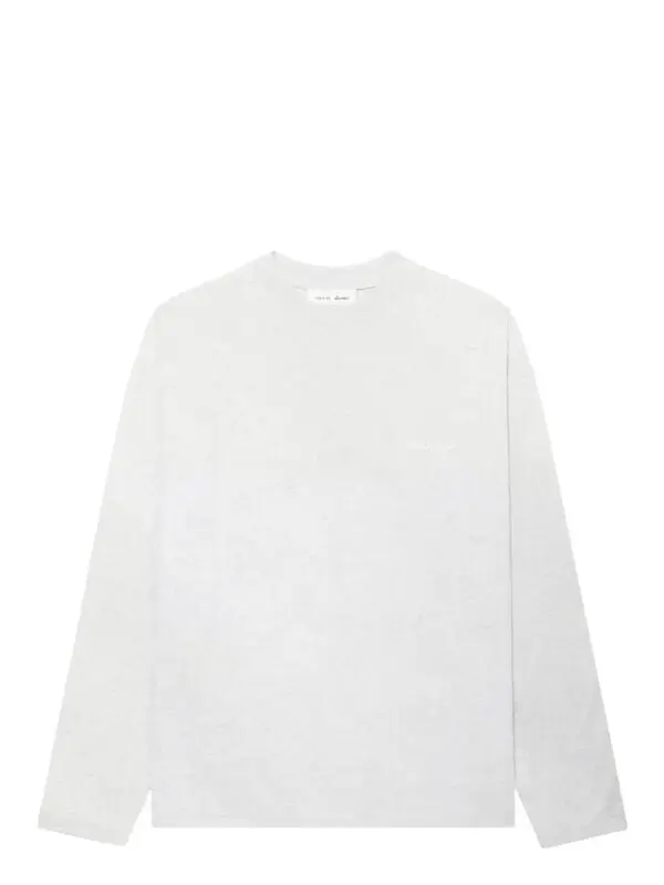 ESSENTIALS Logo-print Long-sleeve T-shirt - Grey