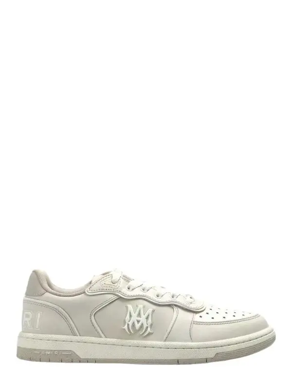 Amiri Logo-patch Star-perforated Sneakers - Neutrals