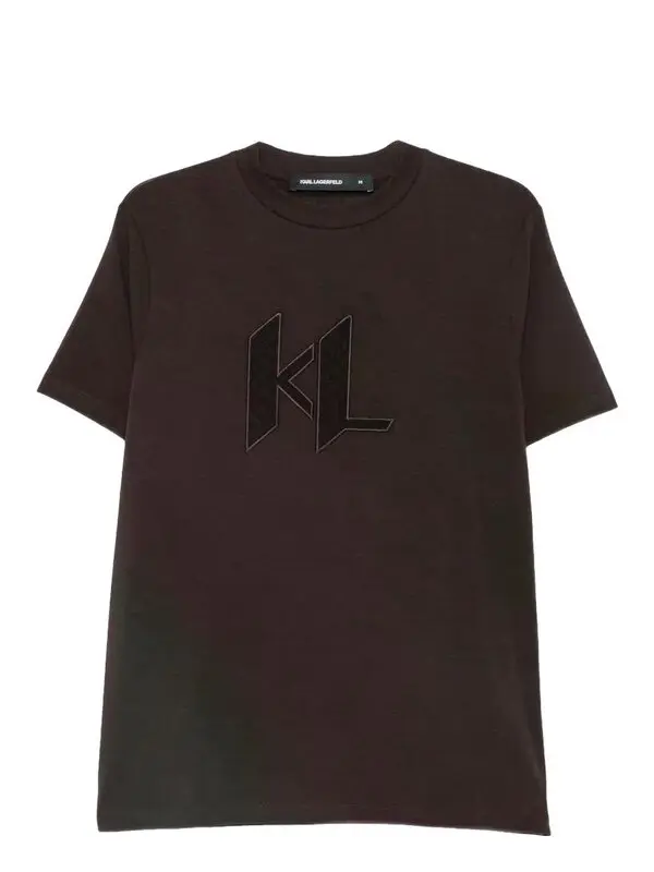 Karl Lagerfeld Logo-patch T-shirt - Brown