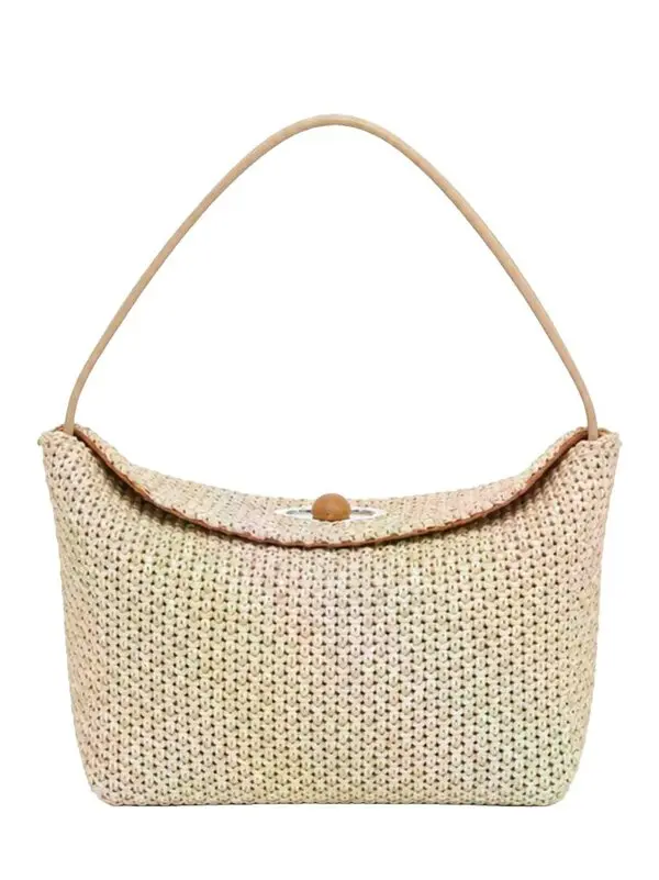 Christopher Esber Mini Turnlock Raffia Tote Bag - Neutrals