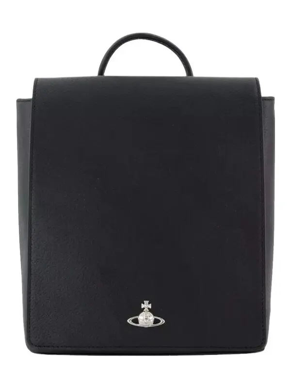 VIVIENNE WESTWOOD Gene Daypack Leather Backpack - Black