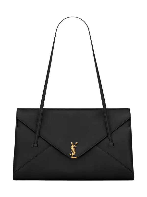 Saint Laurent Simone Medium In Soft Leather - Black