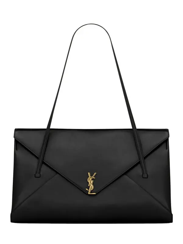 Saint Laurent Simone Large In Soft Leather - Black