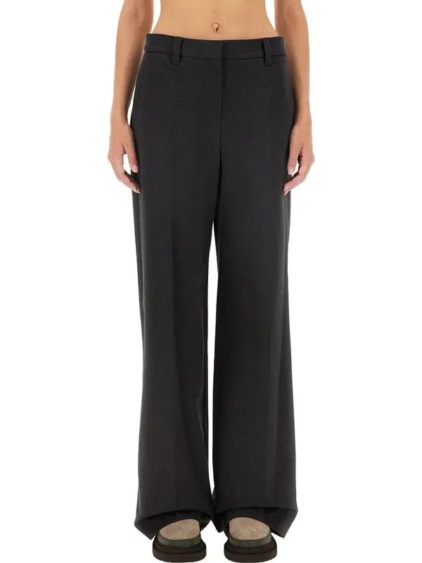 Brunello Cucinelli Wide Leg Pants - Gray