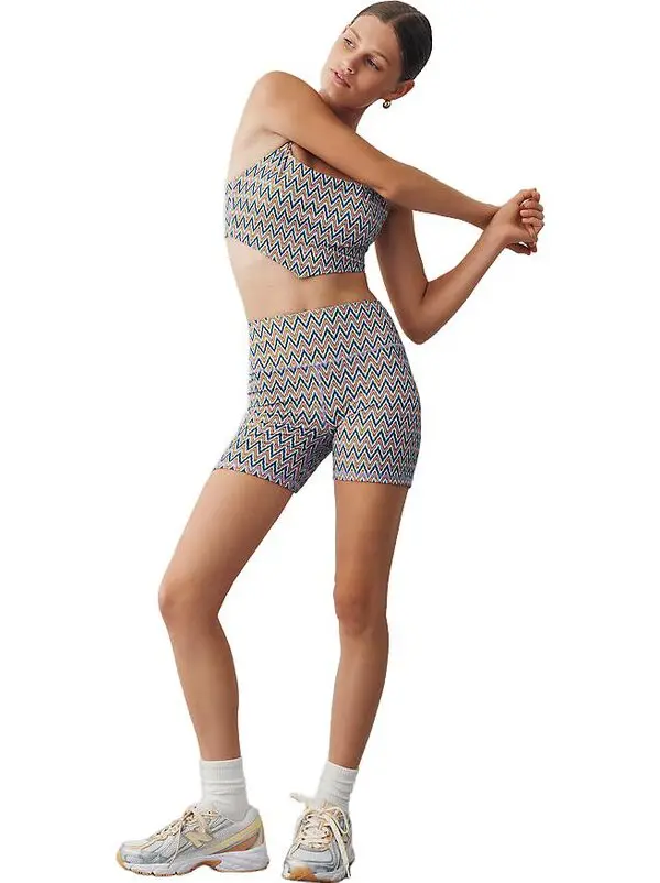 Spiritual Gangster Euphoria Biker Shorts - Blue Pattern