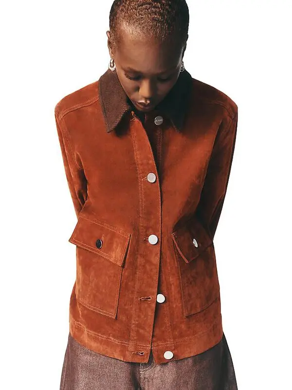 ALIGNE Flock Cotton Stretch Jacket - Bark
