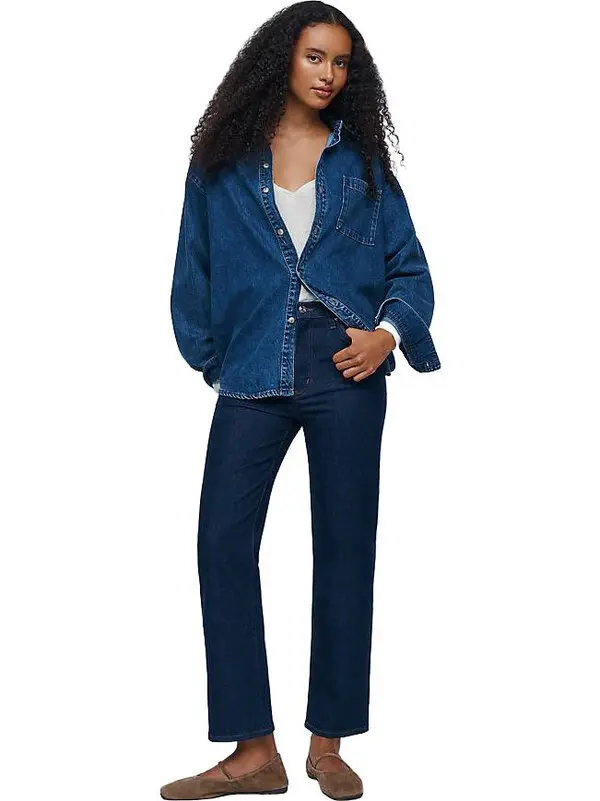 FRAME Le Sleek High Rise Straight Leg Jeans - Rinse
