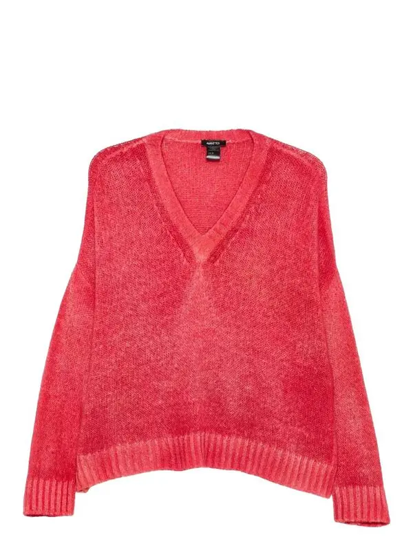 Avant Toi V-neck Knitted Sweater - Red