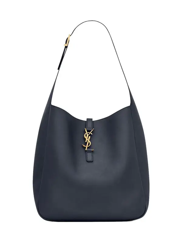 Saint Laurent Le 5a7 Large Shoulder Hobo Bag - Black