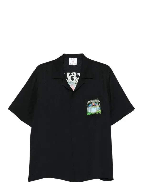Casablanca Camp Collar Short Sleeve Shirt - No