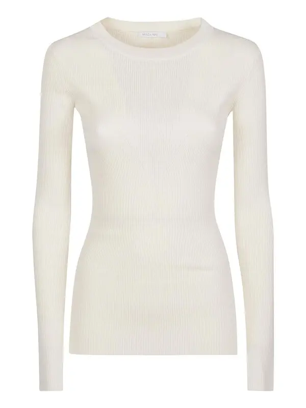 Patrizia Pepe Ribbed Long Sleeve Knitted Sweater - No