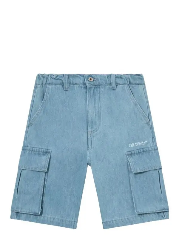 Off-White Cargo-pocket Shorts - Medium Blue