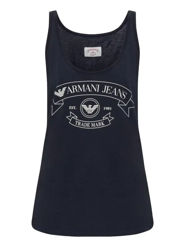 Emporio Armani Logo Tank T-shirt - Navy