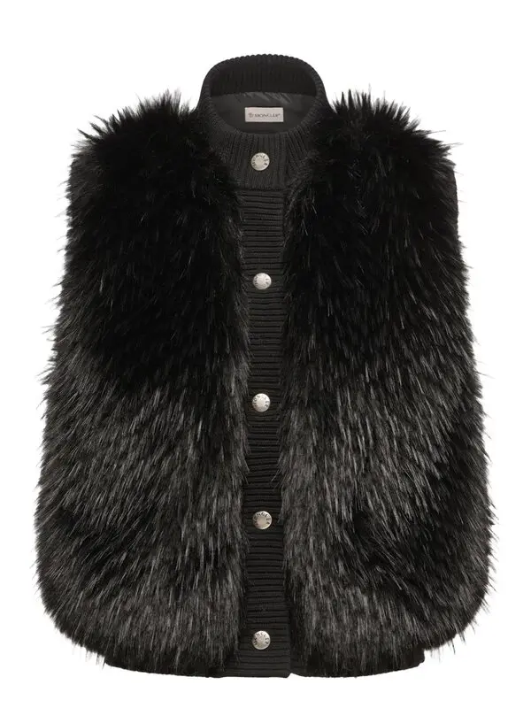 Moncler Wool Down Vest - Black
