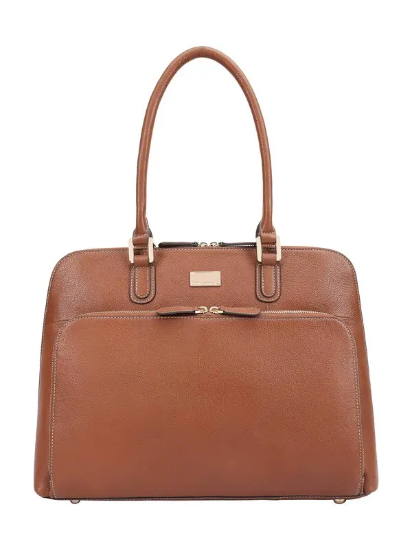 Paul Costelloe Filton Leather Tote Bag - Brown