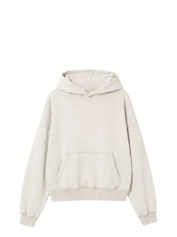 OTHER UK Vintage Issue Oversized Cropped Hoodie Vintage - White