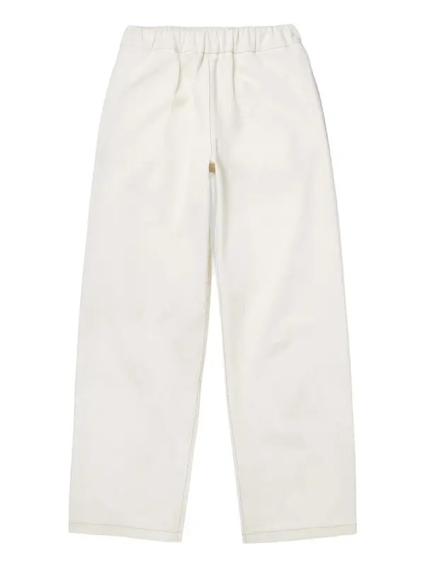 HEIDI STUTT Straight-leg Cotton-canvas Trousers - White
