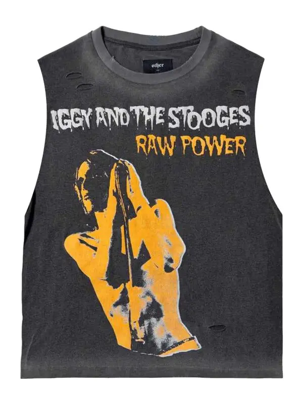 OTHER UK Iggy & The Stooges Raw Power Vintage Tank - Black
