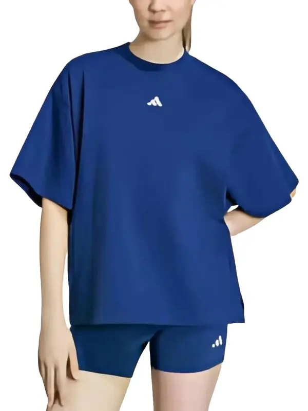 Adidas T-shirt 3 Stripes Studio Boyfriend - Blue