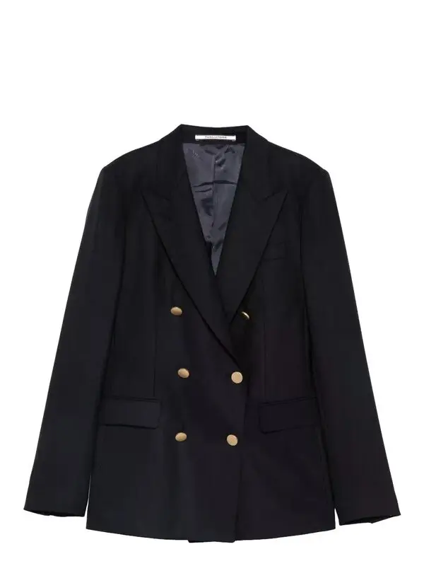 Tagliatore Double-breasted Peak-lapel Jacket - Blue