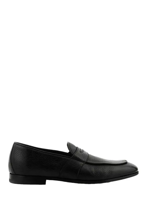 FRANCESCHETTI Caviar Leather Loafers - Black