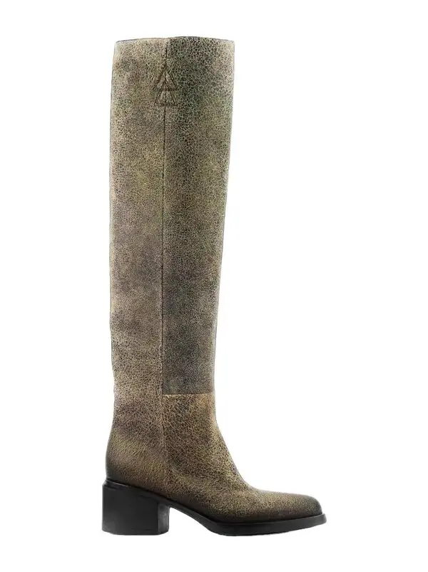 Elena Iachi E4415 Shanti Squared-toe Knee-high Boots - Brown
