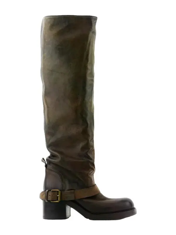 Elena Iachi Buckle-strap Knee-high Boots - Brown