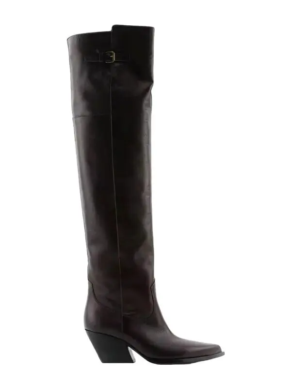 Elena Iachi Sharp Over-the-knee Boots - Brown