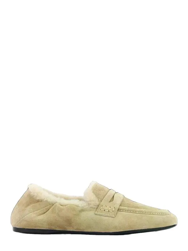 GUGLIELMO ROTTA Shearling-lined Suede Loafers - Neutrals