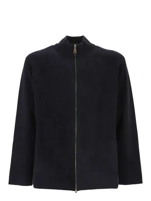 OLIVER LATTUGHI Zip-up Knitted Jacket - Blue