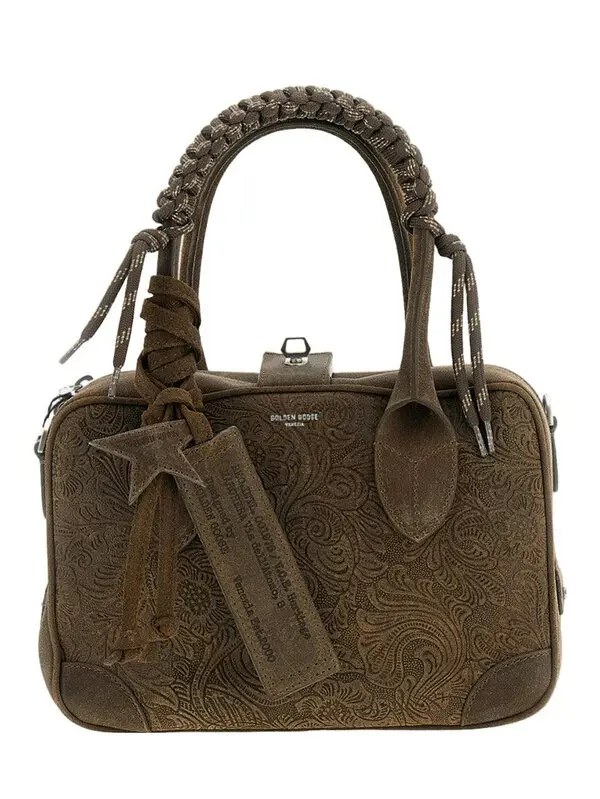 GOLDEN GOOSE Vita Bag Flower Embossed Suede - Multicolor