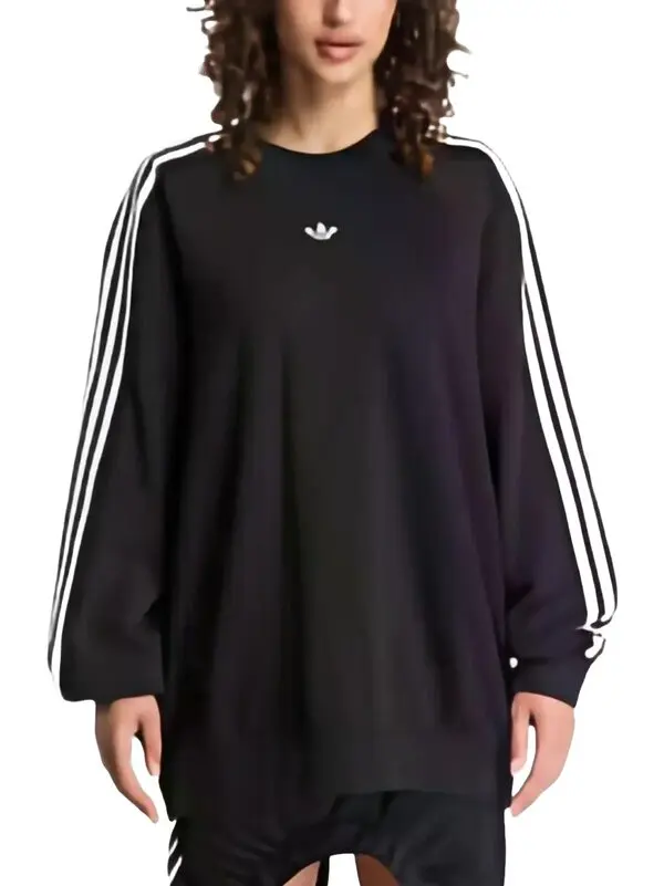 Adidas Lace 3-stripes Sweatshirt - Black