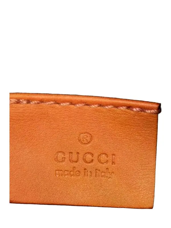 Gucci 2000-2015 Gg Canvas Trimmed Suede Pouch - Orange