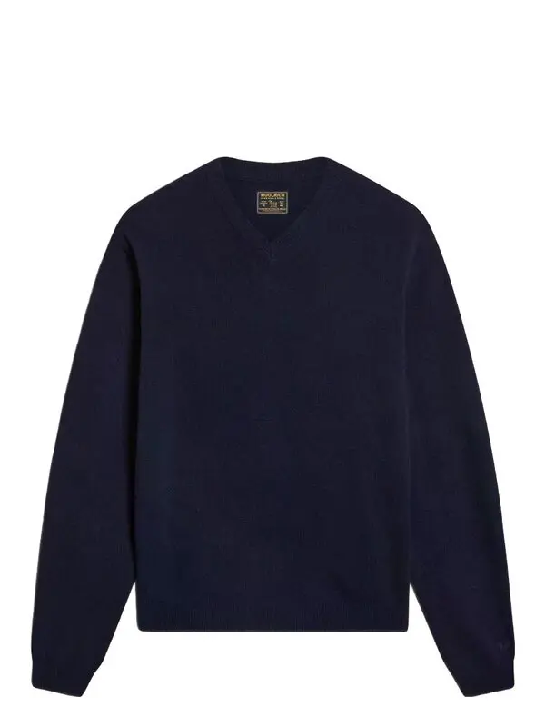 Woolrich V-neck Wool Sweater - Blue