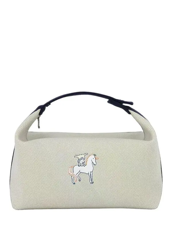 Hermès 2010-2026 Large Toile Bride A Brac Cabriole Case Vanity Bag - Neutrals