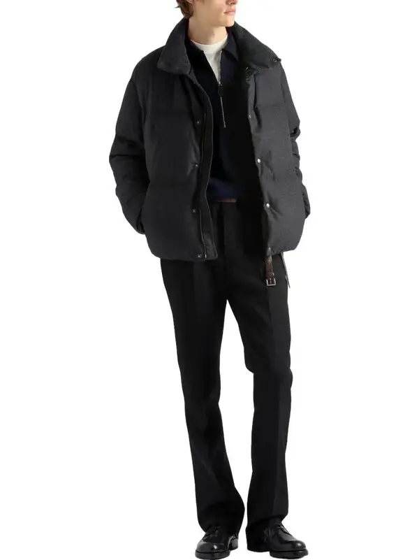 Prada Medium-weight Cashmere Down Jacket - Grey
