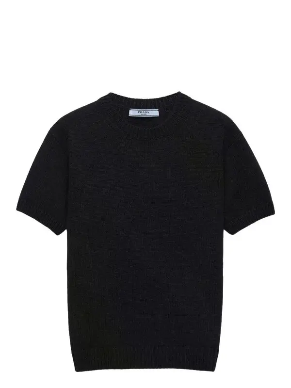 Prada Short-sleeved Cashmere Sweater - Black