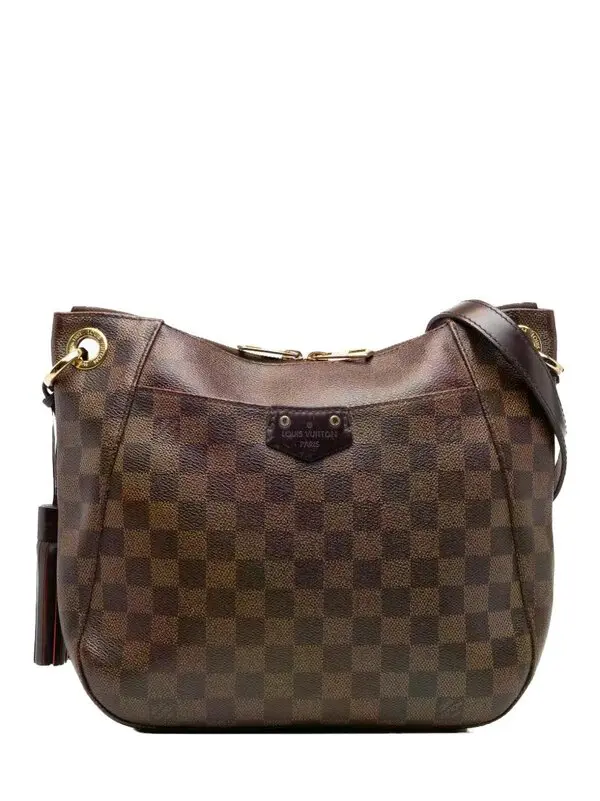LOUIS VUITTON 2017 Damier Ebene South Bank Besace Crossbody Bag - Brown
