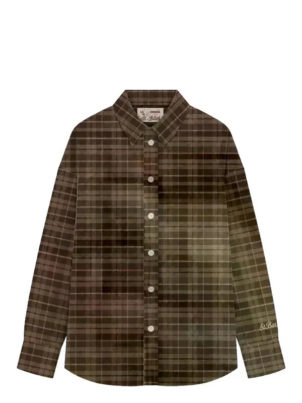 MC2 SAINT BARTH Gigy Check-pattern Flannel Shirt - Brown