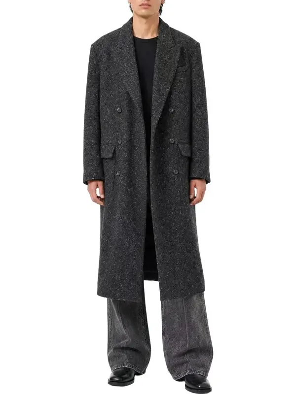 ANIPS Double-breasted Merino-wool Coat - Grey