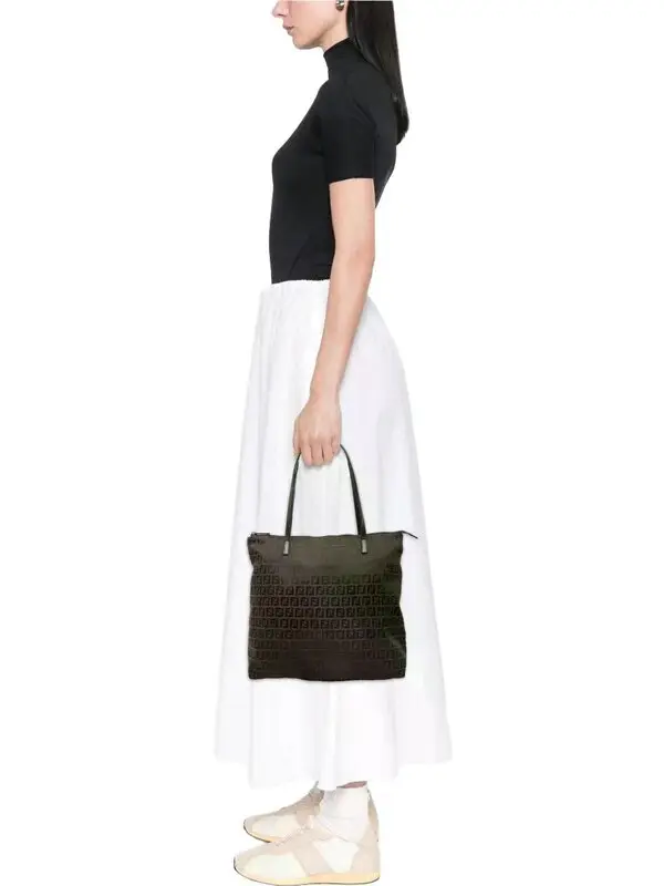 Fendi 2000-2010 Zucchino Canvas Tote Bag - Brown