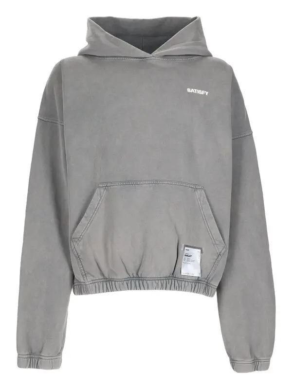Satisfy Felpa In Cotone Con Cappuccio - Grey
