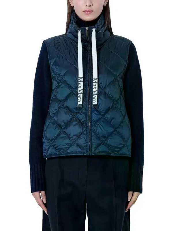 Max Mara Diamond-quilted Gilet - Blue