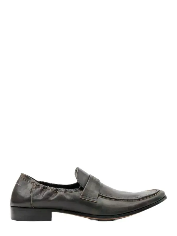 MAISON MARGIELA Swing-toe Leather Loafers - Brown