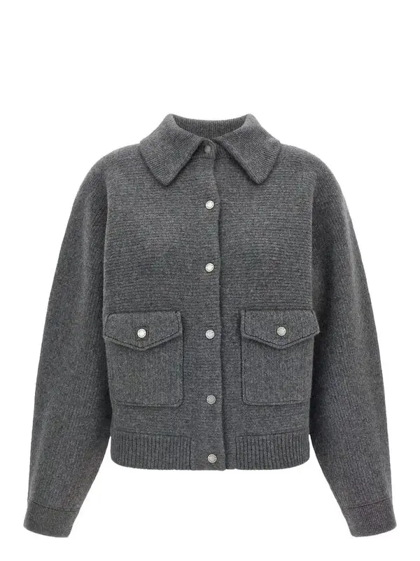Guest In Residence Button-fastening Wool Cardigan - Grey