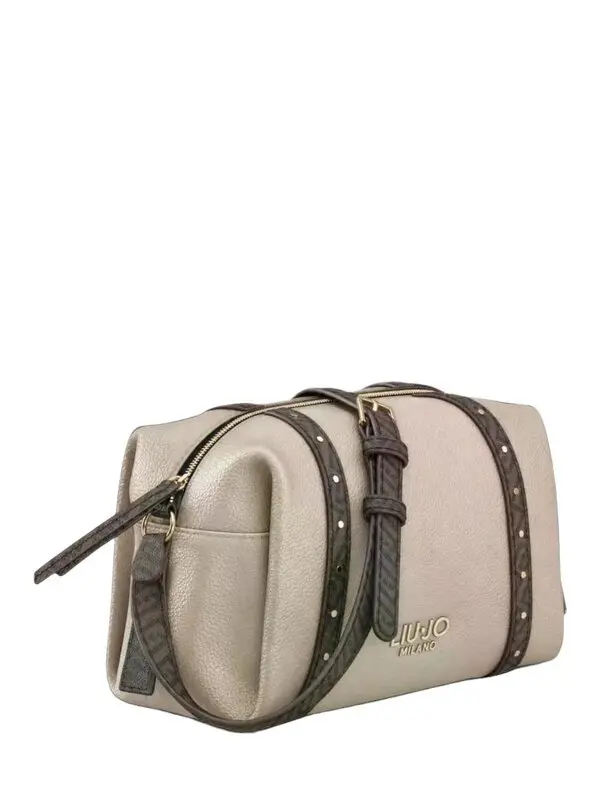 Liu Jo Monogram-print Studded Crossbody Bag - Neutrals